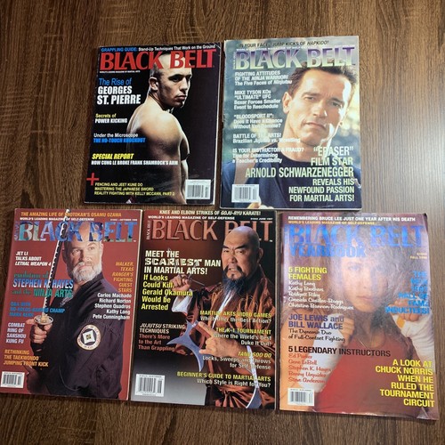 Vintage Black Belt Magazine Lot of 5 GSP Arnold Hayes Okamura 1996-2008 ...