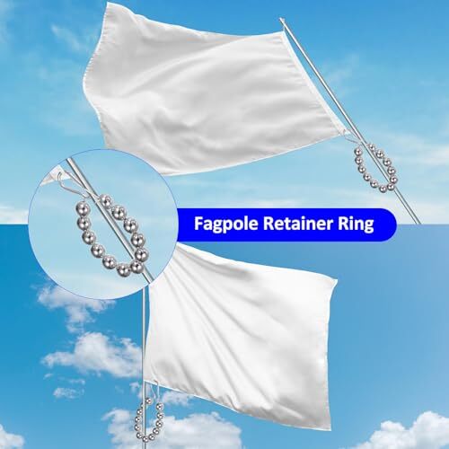 1 Pack Flagpole Retainer Ring -15 Beads 0.71" Flag Pole Beaded Retainer ...