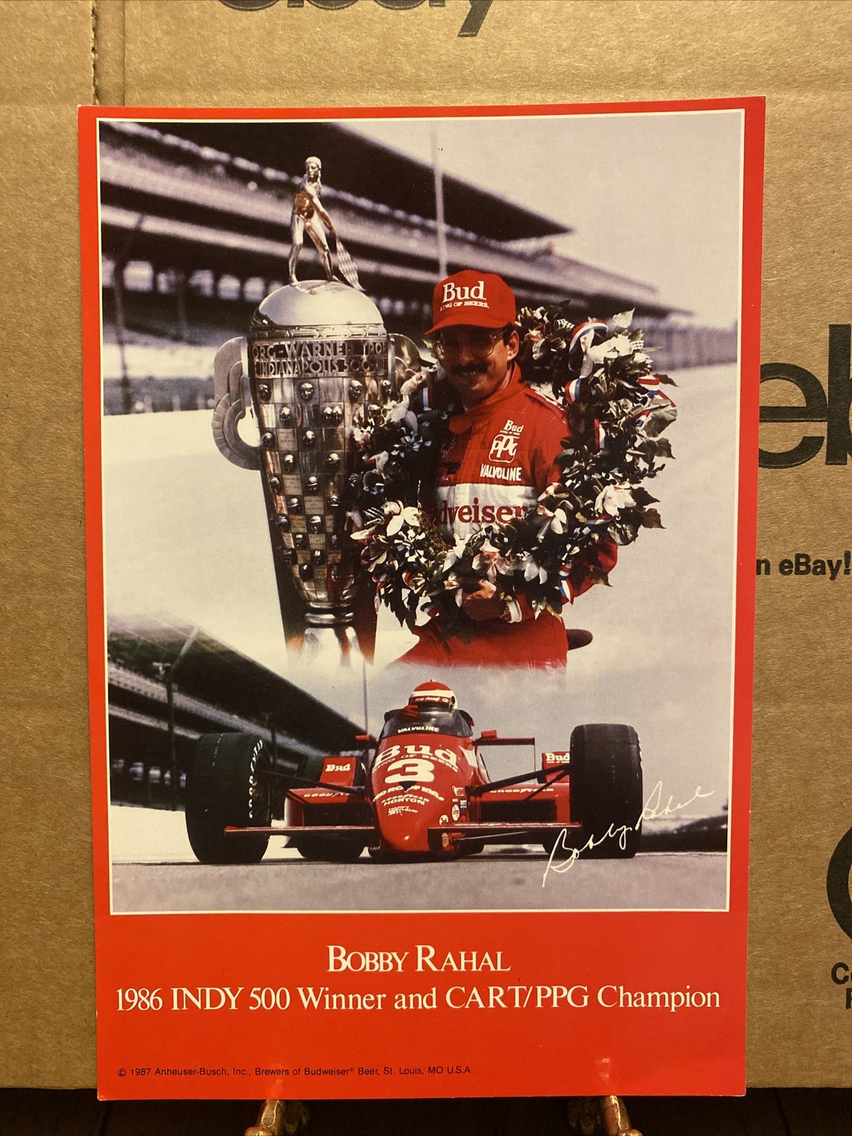 1987 Bobby Rahal Indy 500 Winner & Cart/PPG Champion Budweiser Photo ...
