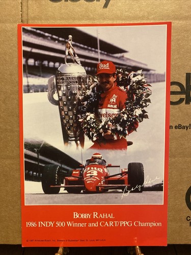 1987 Bobby Rahal Indy 500 Winner & Cart/PPG Champion Budweiser Photo ...