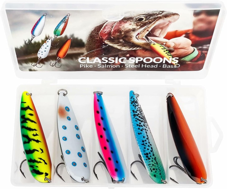 Magnum Trolling Spoons Fishing Lures Fishing Spoons Bait Trout Bass ...