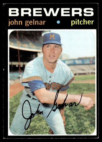 1971 Topps John Gelnar Milwaukee Brewers #604 | eBay