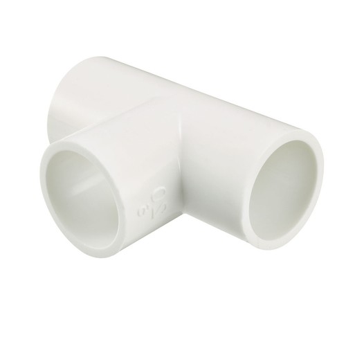 20mm Dia 55x40x24.6mm Slip PVC Pipe Fitting T-Shaped Coupling Connector ...