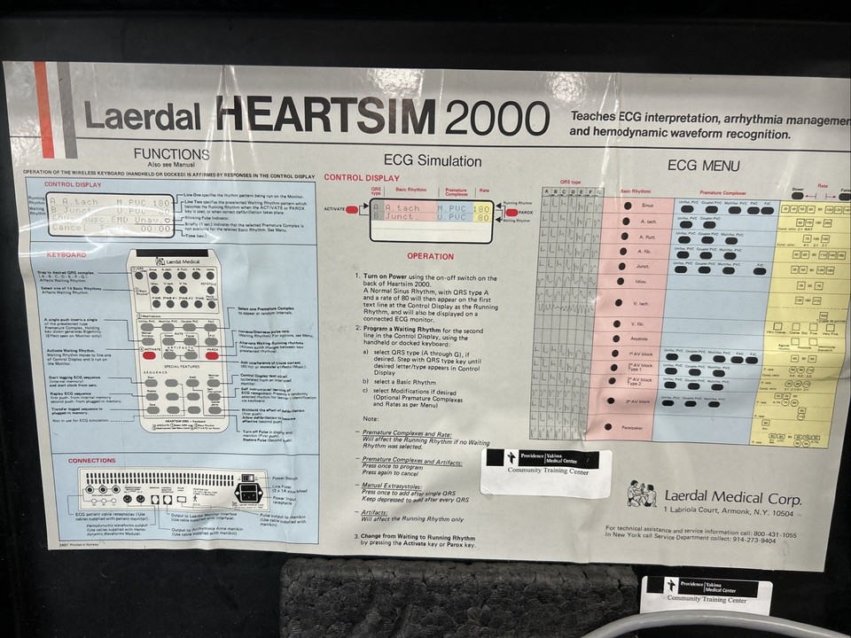 Laerdal Medical Heartsim 2000 Arrhythmia Training Simulator WORKS! | eBay