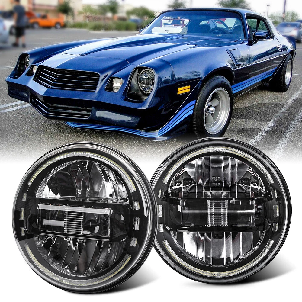 USヘッドライト JTX 7 ""LEDヘッドライトRGB Rainbow Halo Chevrolet Chev Chevy Camaro ...