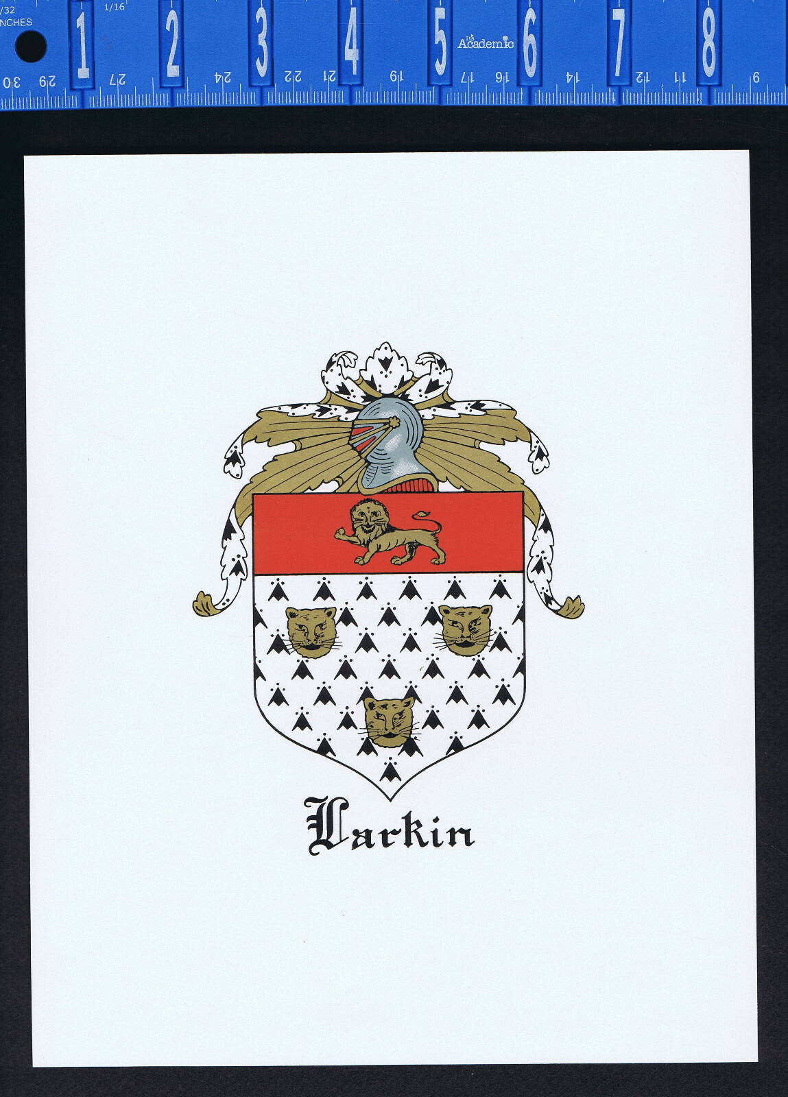 LARKIN Coat of Arms & Family Crest - Vintage Heraldry Print | eBay