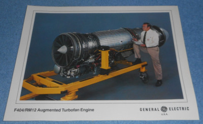 1984 General Electric F404/RM12 Augmented Turbofan Engine Product Info ...