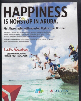 DELTA AIR LINES HAPPINESS IS A NONSTOP IN ARUBA FROM BOSTON LETS ...