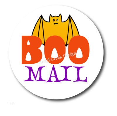 Halloween Favors BOO MAIL Scrapbook Stickers Happy Mail Labels Envelope ...