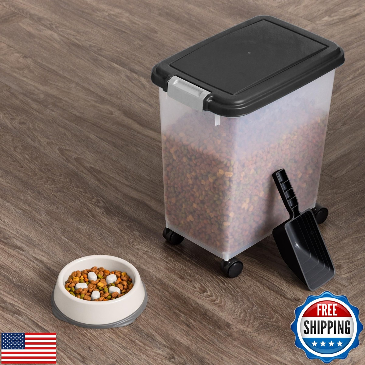 Heavy Duty Stackable Pet Containers IRIS USA Pet Food Storage ...
