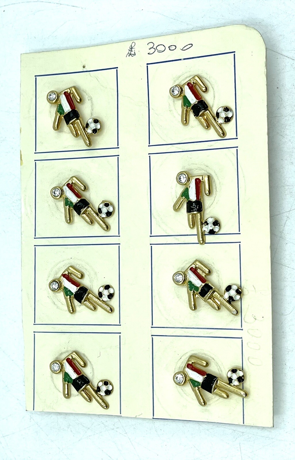 VINTAGE VERY RARE 8x LOT NEW OLD STOCK ITALY BERTONI PIN PINS WORLD CUP ...