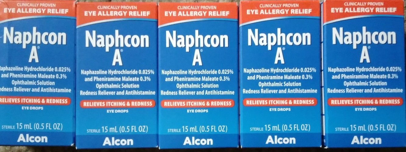 Lot Of 5 Naphcon A Eye Drops (0.5fl Oz) 15mL EXP 07/26+ | eBay