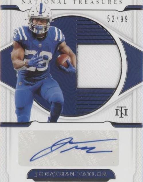 2021 Panini National Treasures - Material Signatures Jonathan Taylor # ...