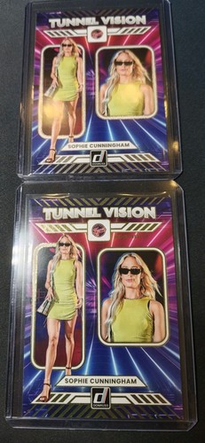 2025 Donruss WNBA Sophie Cunningham Tunnel Vision Insert Lot (2) Press ...