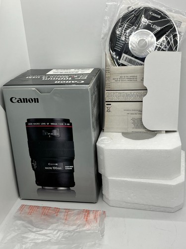 Canon lens empty box for Canon EF 100mm F/2.8L incl Disk, Papers ...