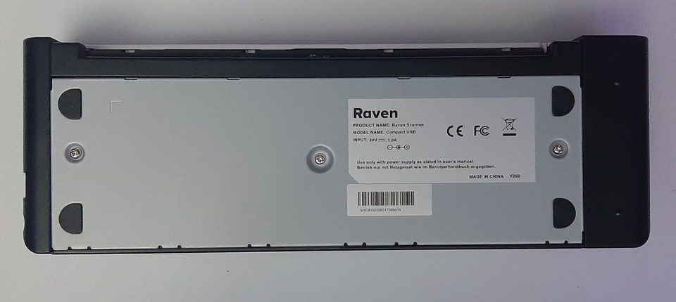 Raven Compact Document Scanner - NO POWER CORD, Mac or Windows PC With ...