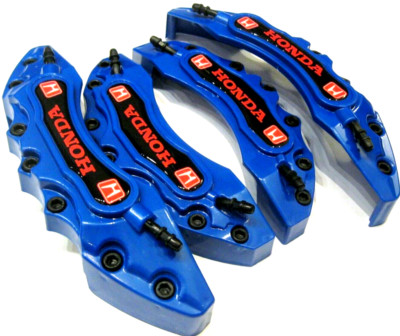 4 x Blue Brake Caliper Covers for Honda Civic Type R CR V FRV Legend HR ...
