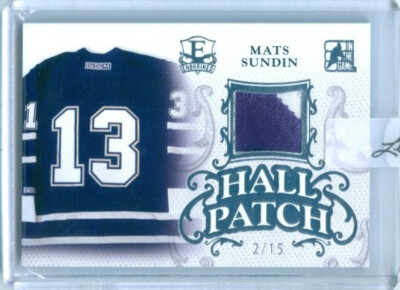 MATS SUNDIN "HALL PATCH GAME USED MEMORABILIA /15" LEAF ENSHRINED ...