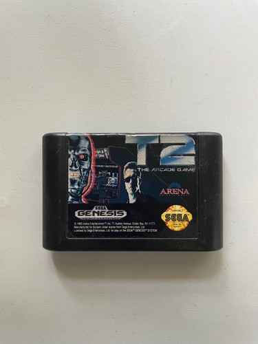 T2: The Arcade Game Terminator 2 (Sega Genesis, 1993) - Game Cartridge ...