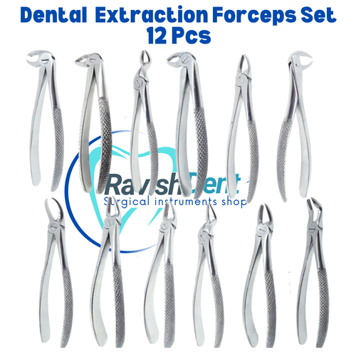 Extracting Forceps Set of 12 Pcs - Dental Extraction Forceps Kit | eBay