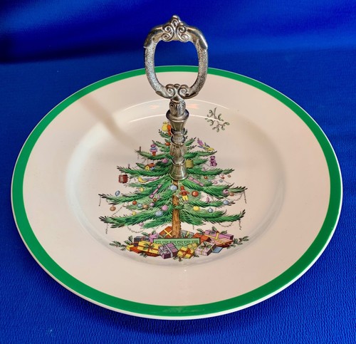 SPODE CHRISTMAS TREE PATTERN HANDLED 10.75"DIA SERVER | eBay