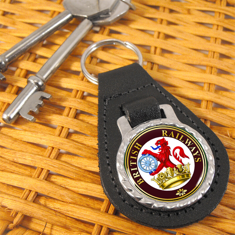 British Railways Ferret & Dartboard Crest Leather Key Fob | eBay
