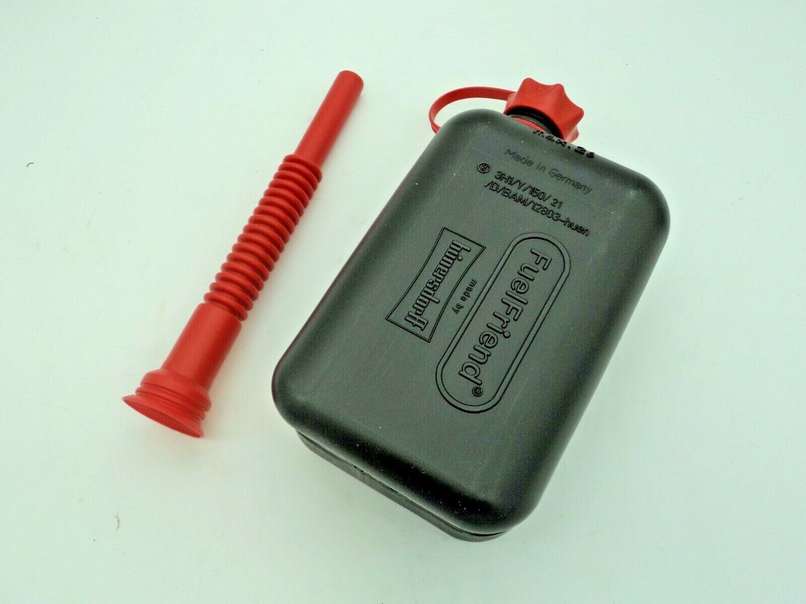 2 Litre Spare Fuel Petrol Can Black Fuel Friend BIG 2 ltr - WITH Spout ...