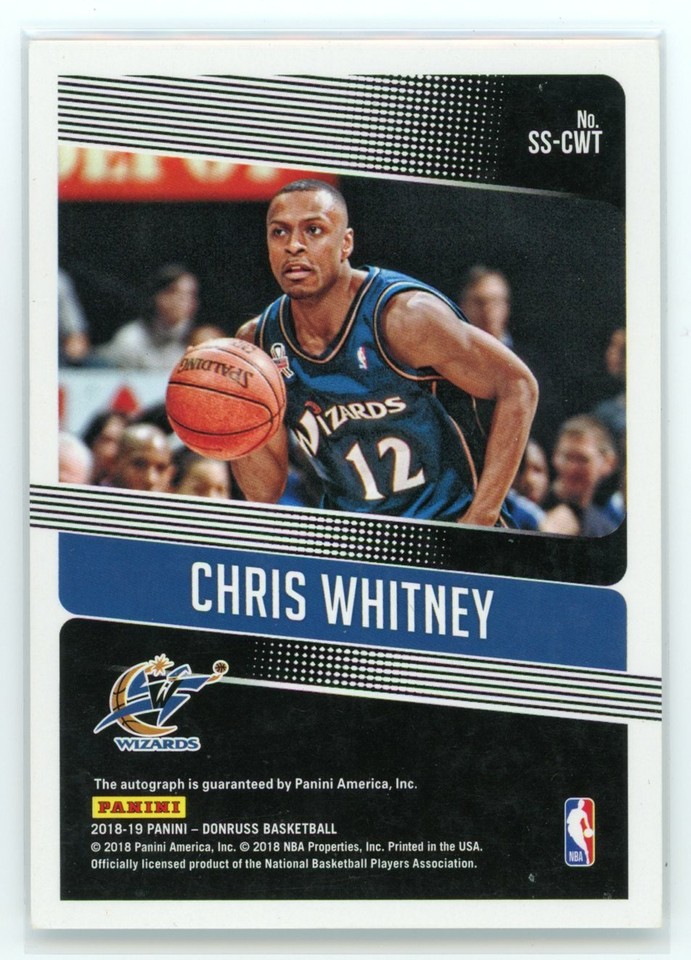 2018-19 CHRIS WHITNEY AUTO PANINI DONRUSS SIGNIFICANT SIGNATURES ...