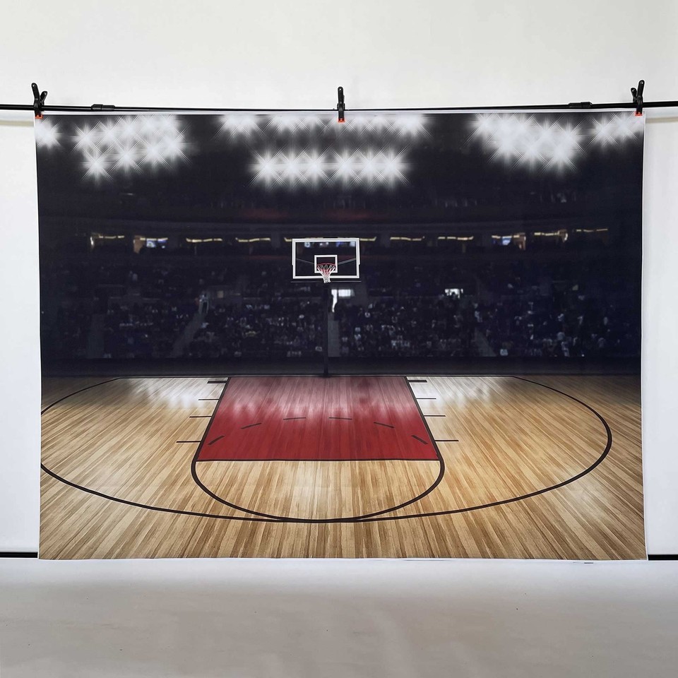 7x5ft Basketball Court Background Indoor Photography Backdrop Sports ...