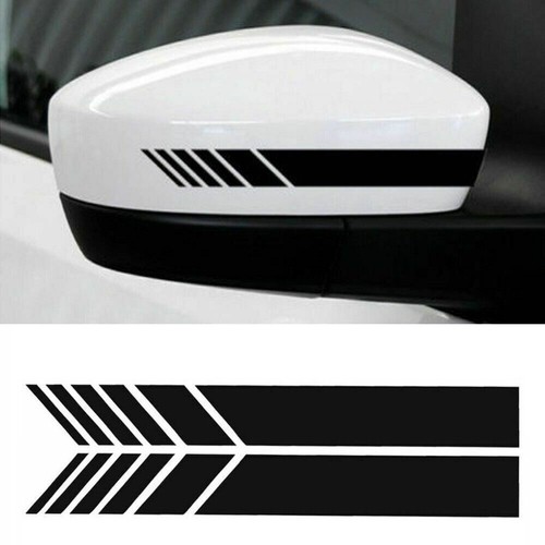 2x Black Car Side Rear View Mirror Decal Stickers Reflective Auto ...