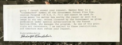 Rudolph Wendelin "Ruddy" US Forest Service Smokey Bear Artist 1944 ...