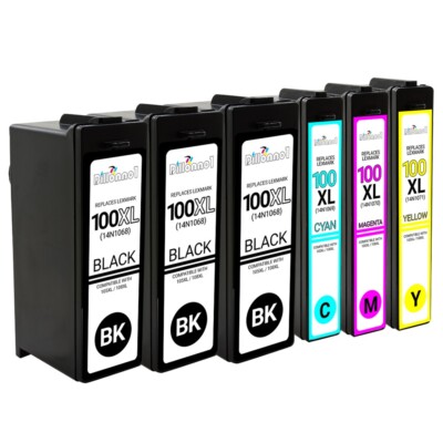 6pk #100XL Ink Cartridges for Lexmark Pro202 Pro205 Pro206 Pro207 ...