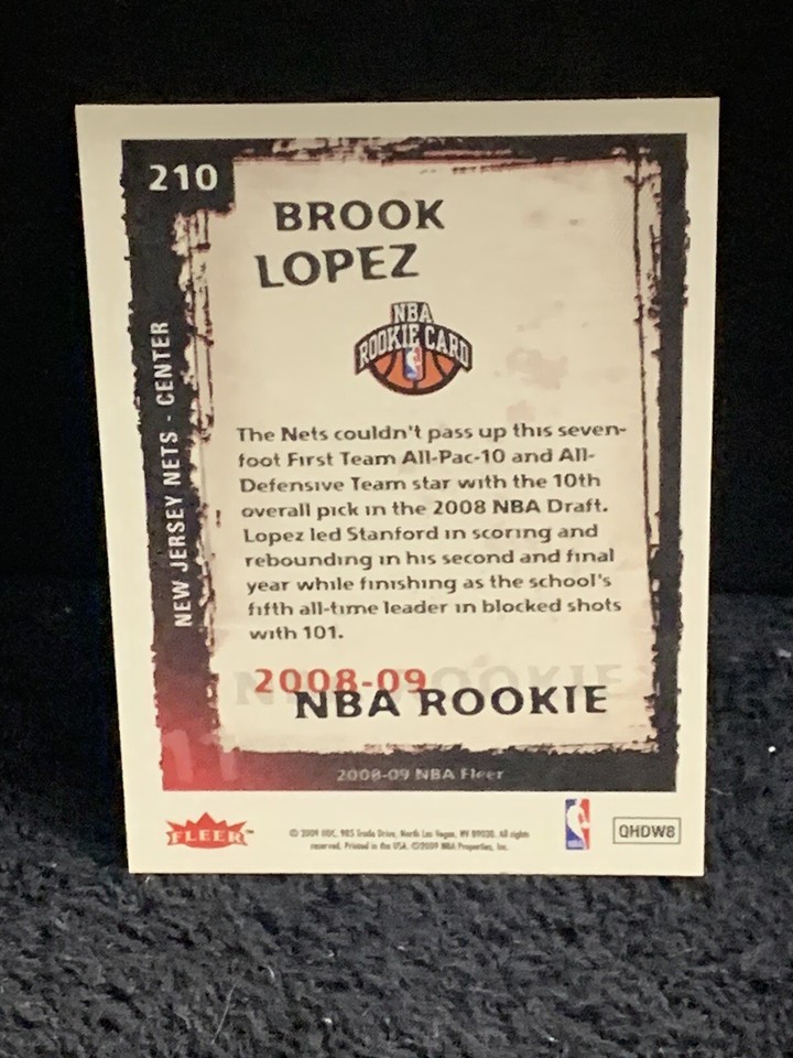Brook Lopez 2009-10 Fleer NBA Rookie #210 | eBay
