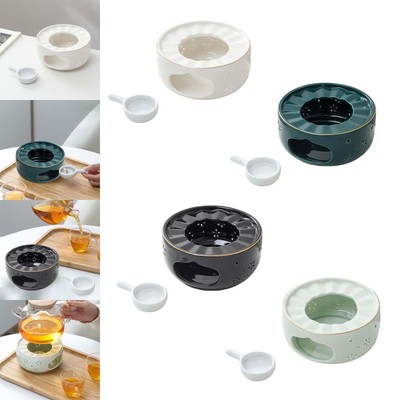 Ceramic Teapot Warmer with Candle Holder Tealight Heating Burner Coffee ...