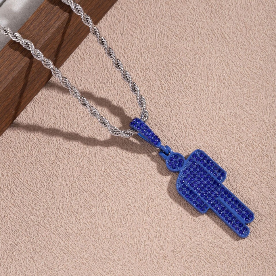 Billie Eilish Blohsh Inspired Necklace Blue/Red/Gold/Silver Blohsh ...