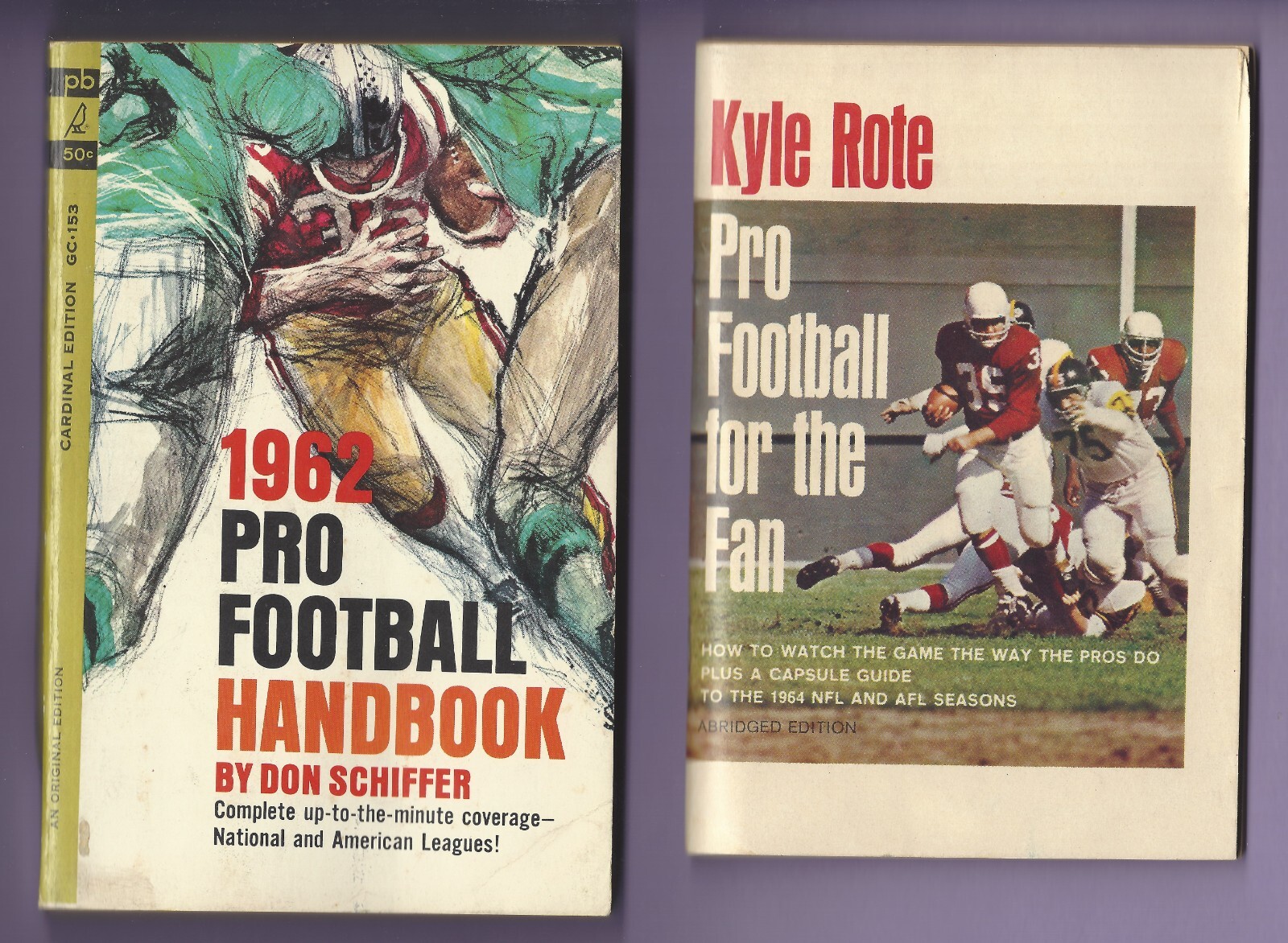 Football Paperbacks/Pamphlets, 1962-1965, Lot of 8, please see ...