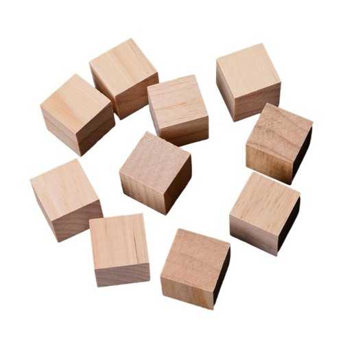 10/25/25mm Square Blocks Mini Cubes Embellishment for Woodwork Craft ...