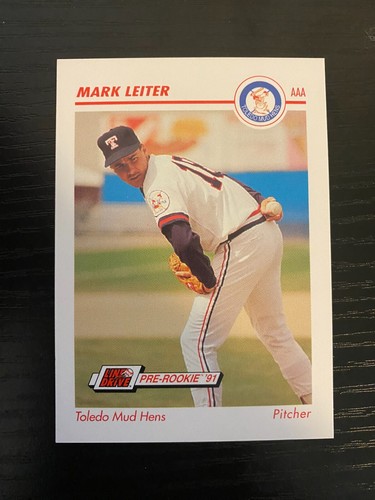1991 Line Drive Pre-Rookie - AAA #588 Mark Leiter (RC) Toledo Mud Hens ...