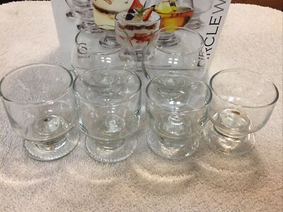 Circleware Clear Glass 6 Piece Mini Dessert Cordial Mousse Glasses | eBay