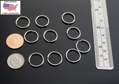 10x PCS - Small Split Key Rings 5/8" - Keyring Keys Organizer EDC ...
