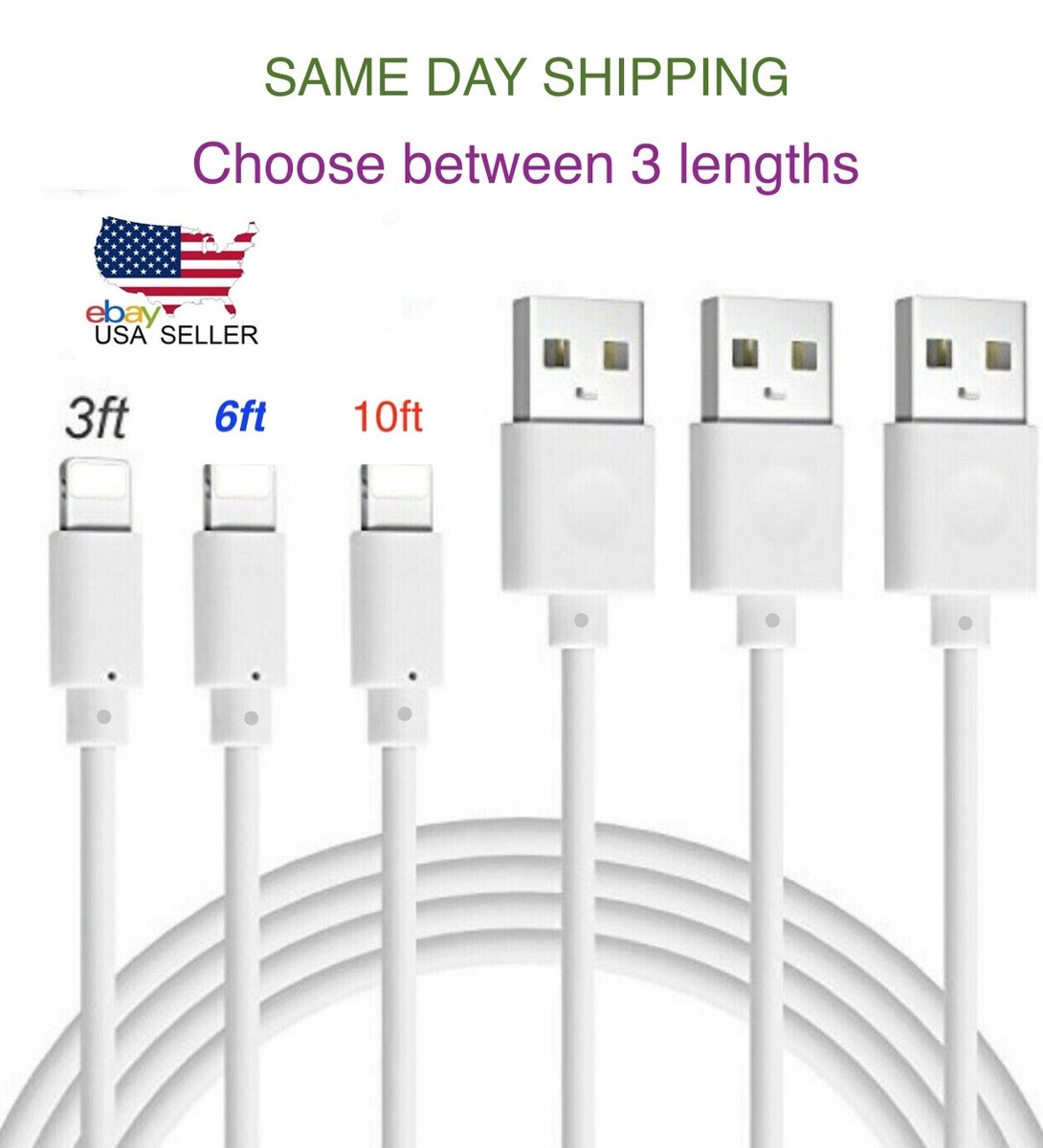 Iphone Lightning Cable Extension 3 Foot (1m) Durable White USB A To