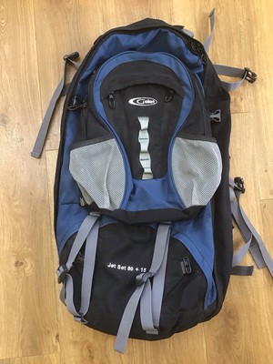 Gelert Backpack Jetset 80 L + 15 L Adjustable Rucksack With Cover | eBay UK