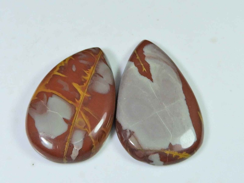 38-40 mm diaspro naturale Noreena 2 pezzi pera cabochon pietra preziosa ...