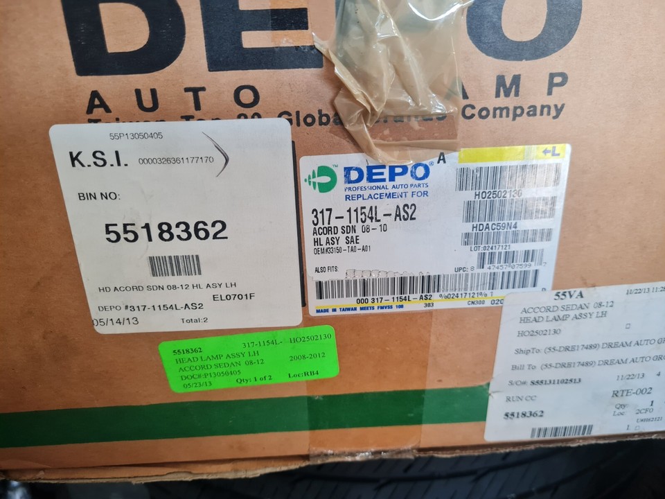 DEPO Auto Parts 3171154LAS2 Lighting - Exterior - Headlight Assembly ...