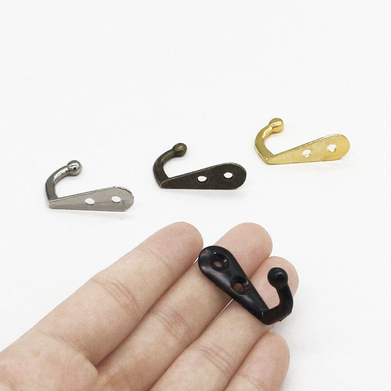 10pcs/lot Vintage Wall Mounted Single Prong Hook Retro Mini Hangers For ...
