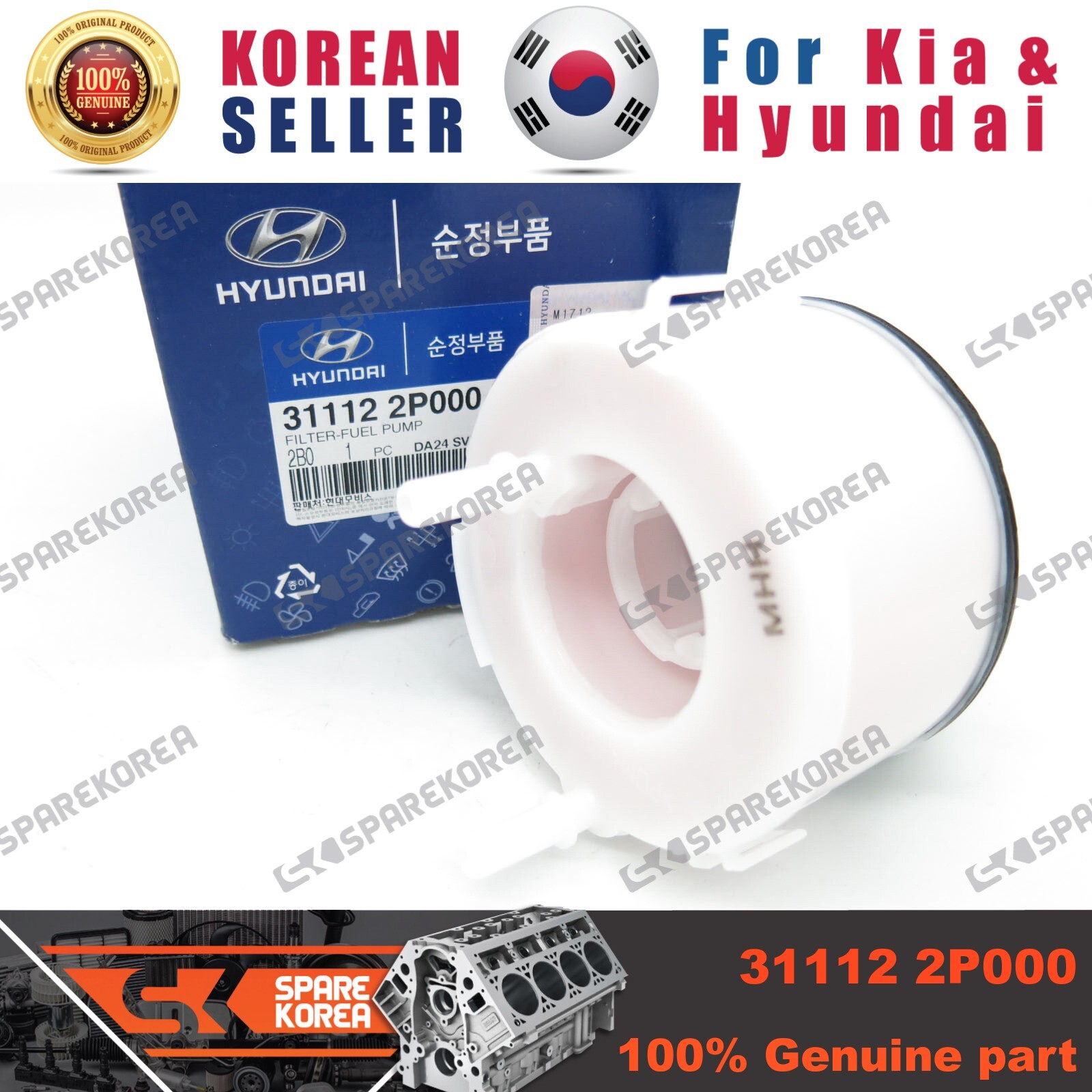 Genuine/OEM 311122P000 FILTER-FUEL PUMP for Kia Sorento R | eBay