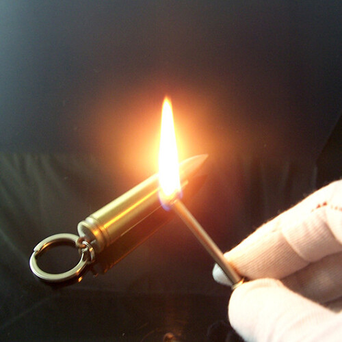Camping Hiking Survival Fire Starter Flint Match Bullet Lighter ...