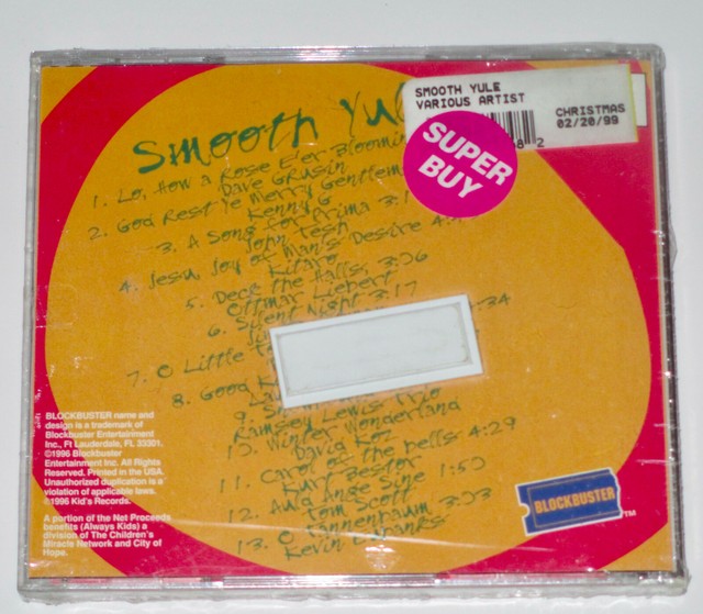 Smooth Yule Blockbuster Video Various Artists 1996 Audio CD Kevin ...