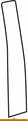 75755-47040 Toyota Moulding, front door window frame, rear rh ...