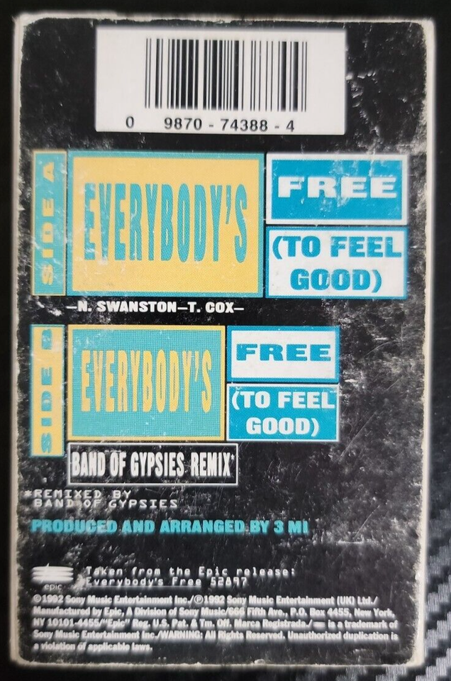 Everybody's Free [Cassette Single] [Single] by David Anthony/Rozalla ...
